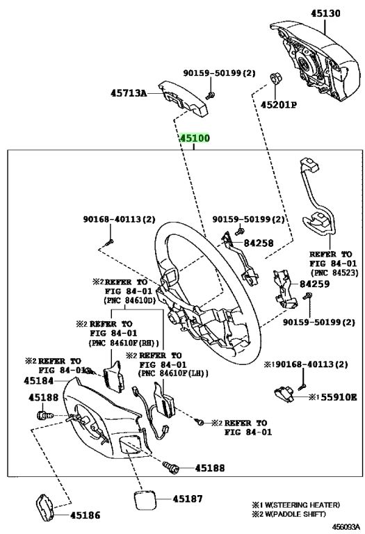 Buy Genuine Toyota 4510060831E1 (45100-60831-E1) Wheel Assy, Steering ...