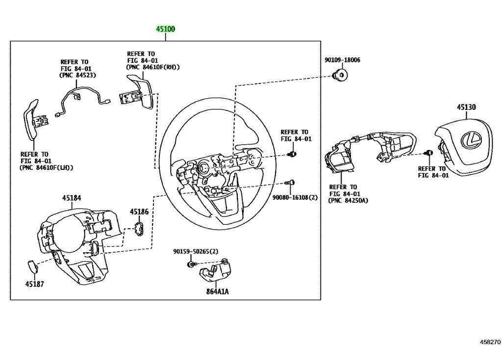 Buy Genuine Toyota 45100F6010C1 (45100-F6010-C1) Wheel Assy, Steering ...