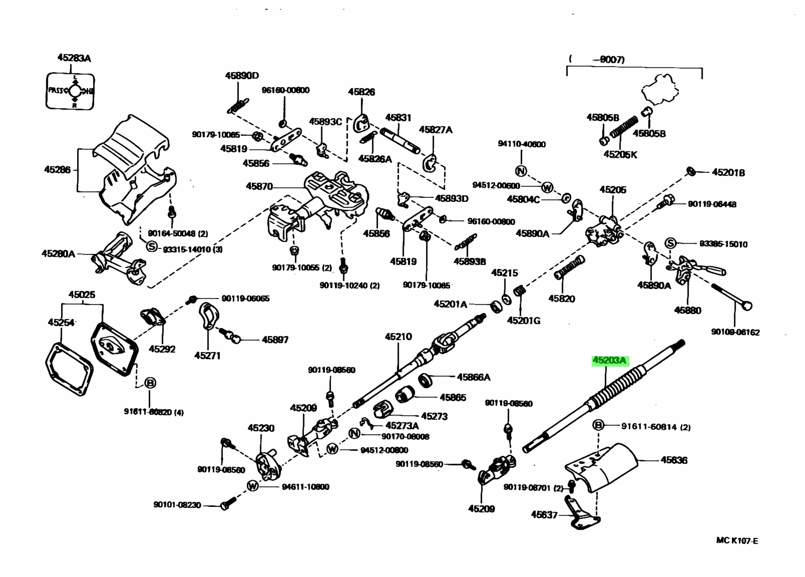 Buy Genuine Toyota 4520360060 (45203-60060) Shaft, Steering ...