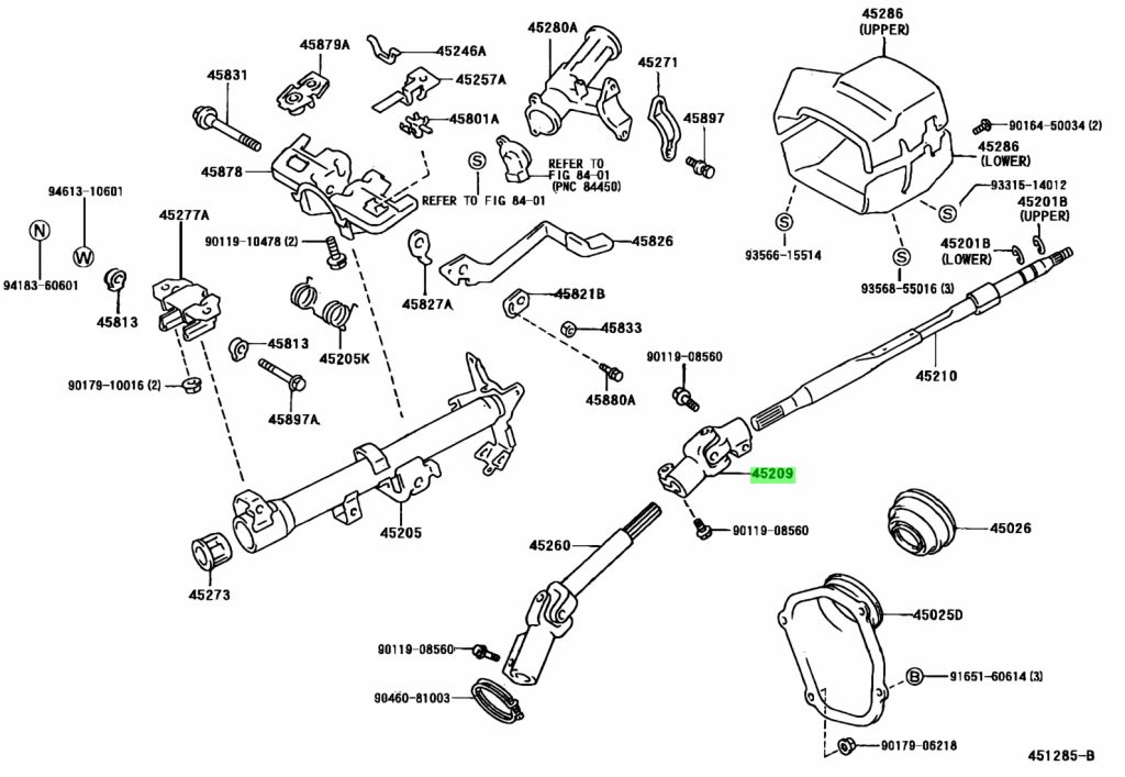 Купить Toyota 4520920040 (45209-20040) Рулевой Кардан. Цены, быстрая ...