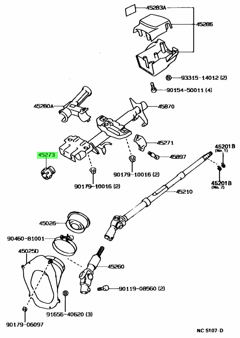 Buy Genuine Toyota 4527316010 (45273-16010) Bush, Steering Main Shaft ...
