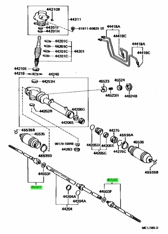 Buy Genuine Toyota 4550319155 (45503-19155) End Sub-Assy, Steering Rack ...