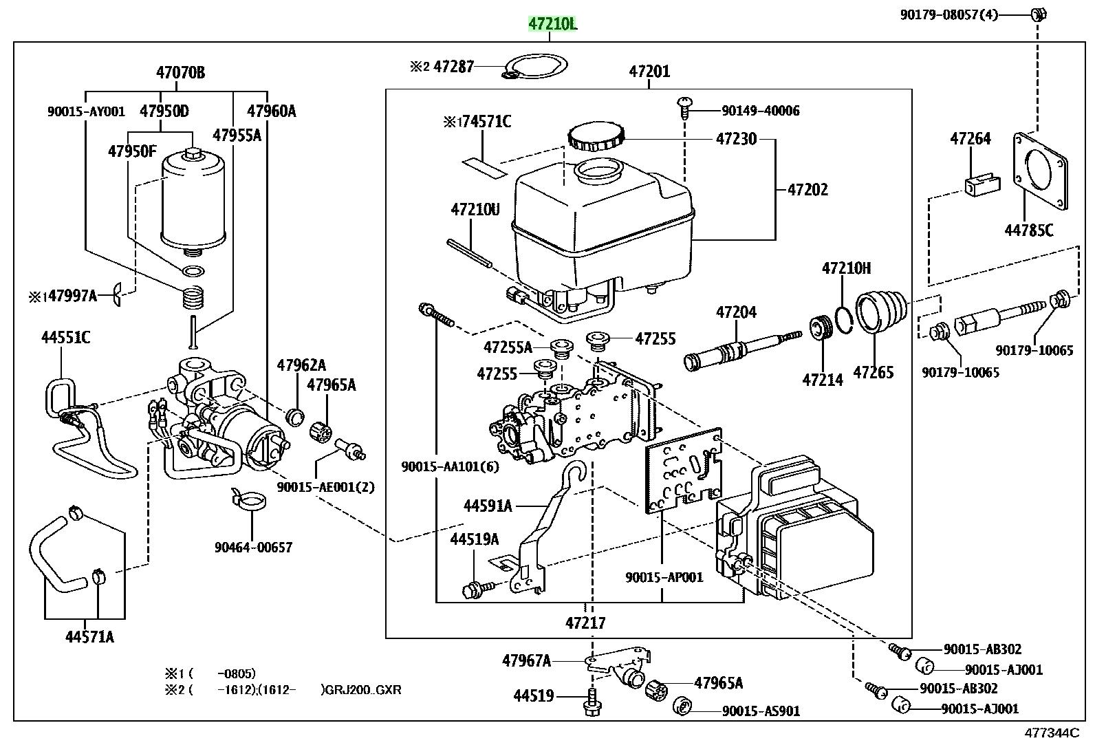 Buy Genuine Toyota 4705060750 (47050-60750) Brake Booster Assy, W ...