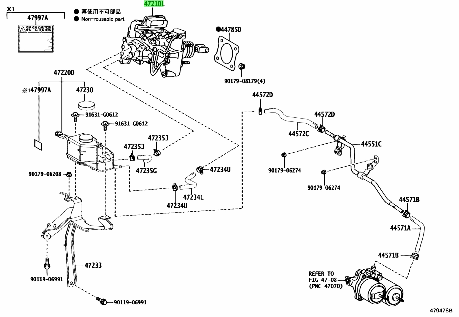 Buy Genuine Toyota 4705078010 (47050-78010) Brake Booster Assy, W ...