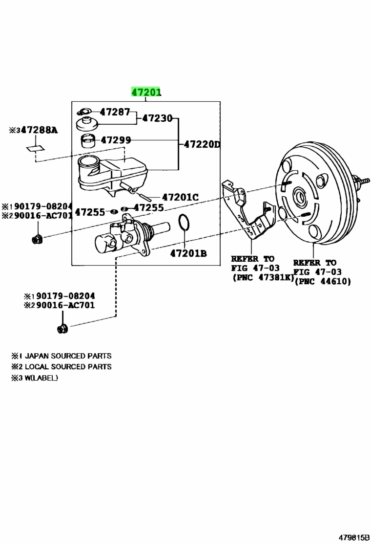 Buy Genuine Toyota 472010K580 (47201-0K580) Cylinder Sub-Assy, Brake ...