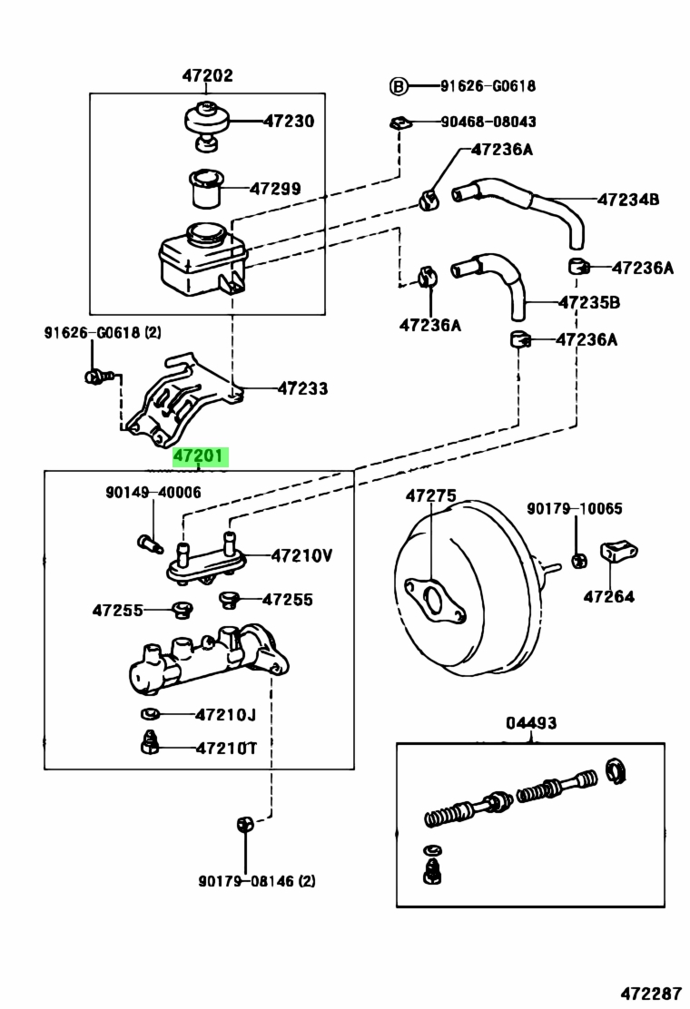 Buy Genuine Toyota 4720148020 (47201-48020) Cylinder Sub-Assy, Brake ...