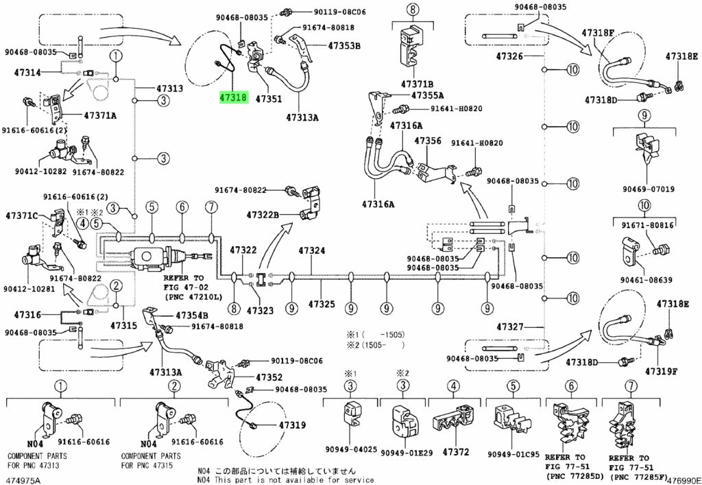 Buy Genuine Toyota 4731435320 (47314-35320) Tube, Front Brake. Prices ...