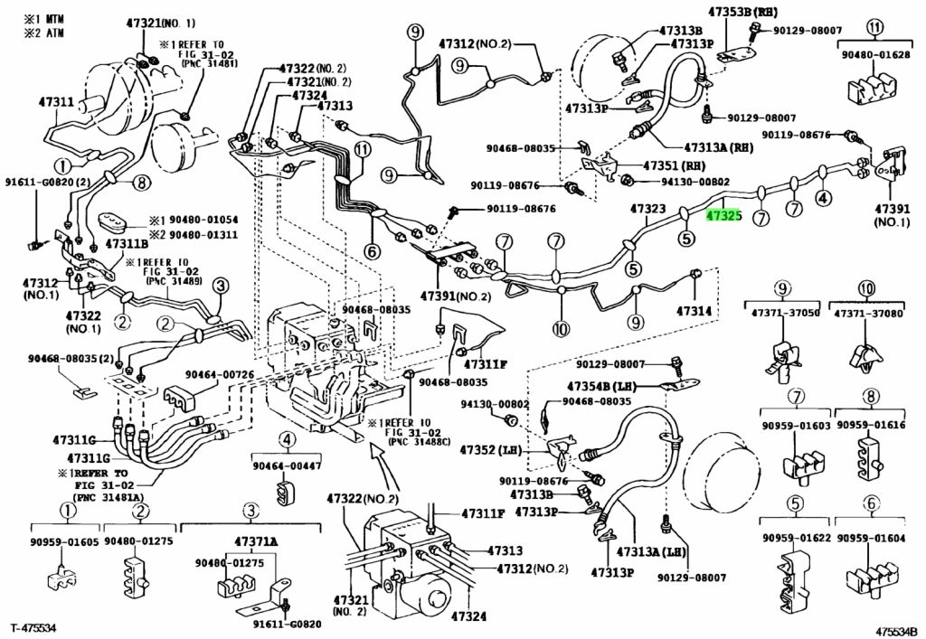 Buy Genuine Toyota 4732537370 (47325-37370) Tube, Rear Brake, No.5 ...