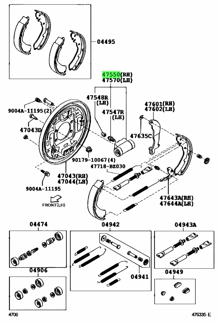 Buy Genuine Toyota 47550BZ031 (47550-BZ031) Cylinder Assy, Rear Wheel ...