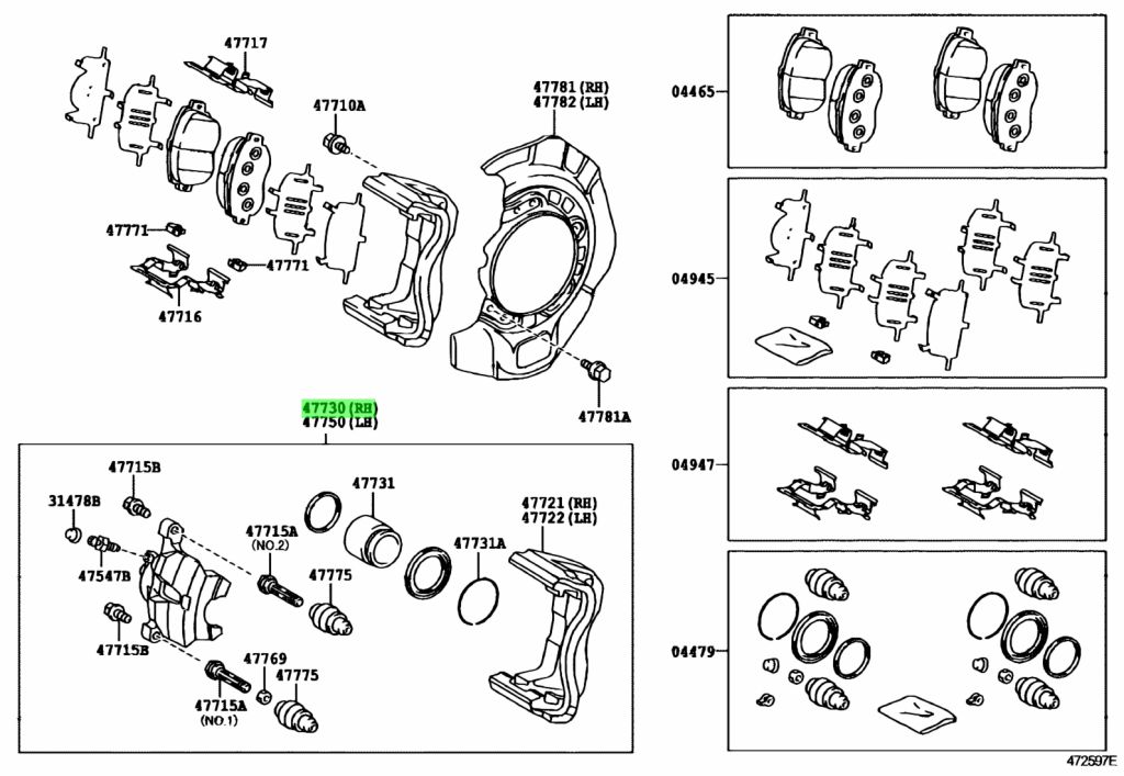 Купить Toyota 4773033190 (47730-33190) Суппорт Дискового Тормоза для ...