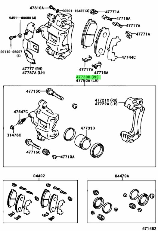 Buy Genuine Toyota 4773060070 (47730-60070) Cylinder Assy, Rear Disc ...