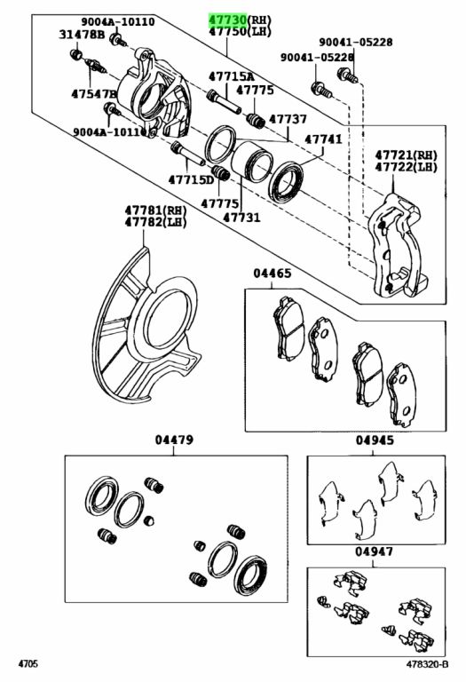 Buy Genuine Toyota 47730BZ060 (47730-BZ060) Cylinder Assy, Front Disc ...