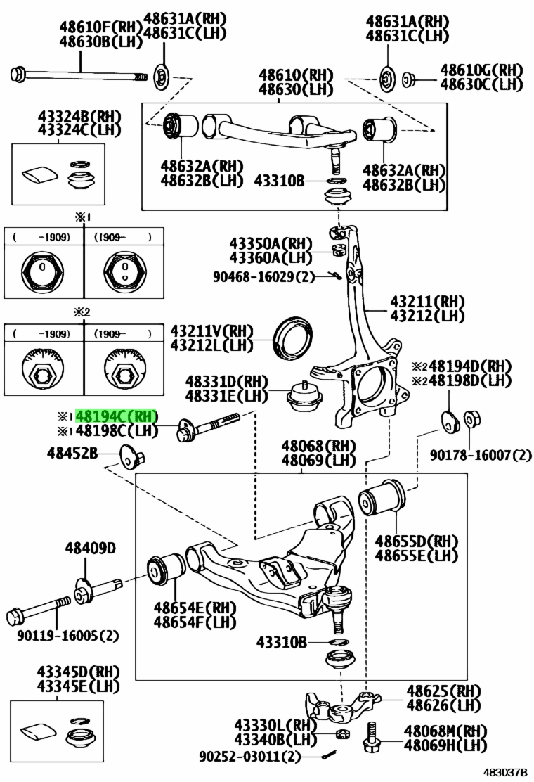 Buy Genuine Toyota 4819060041 (48190-60041) Cam, Front Suspension ...