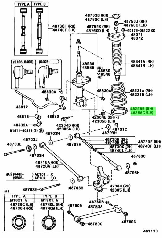 Buy Genuine Toyota 4825812030 (48258-12030) Insulator, Rear Coil Spring ...