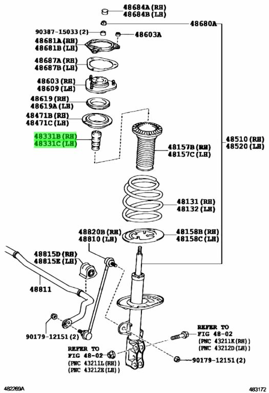 Купить Toyota 4833128050 (48331-28050) Отбойник Амортизатора. Цены ...