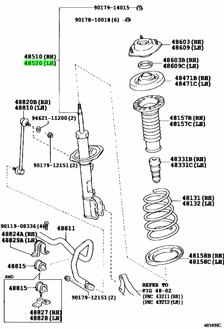 Купить Toyota 4852059315 (48520-59315) Амортизатор для Toyota Alphard ...