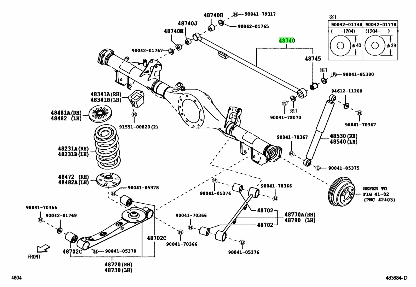 Buy Genuine Toyota 48740B4010 (48740-B4010) Rod Assy, Rear Lateral ...