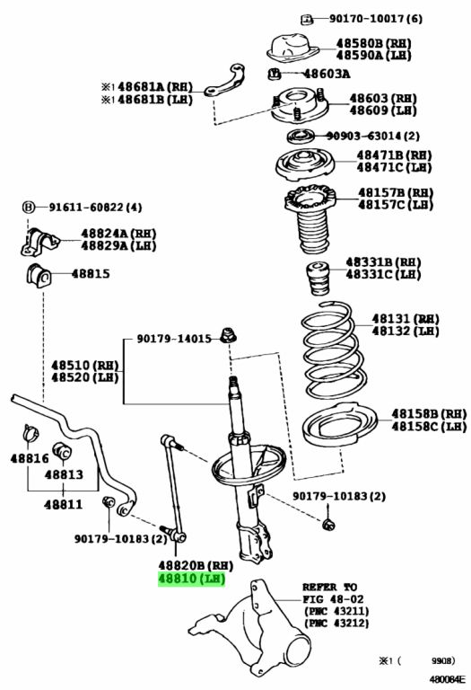 Buy Genuine Toyota 4881033010 (48810-33010) Link Assy, Front Stabilizer ...