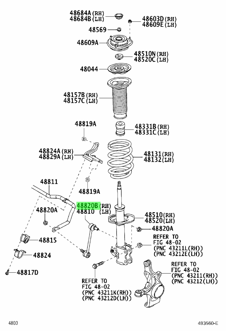 Buy Genuine Toyota 48820BZ080 (48820-BZ080) Link Assy, Front Stabilizer ...