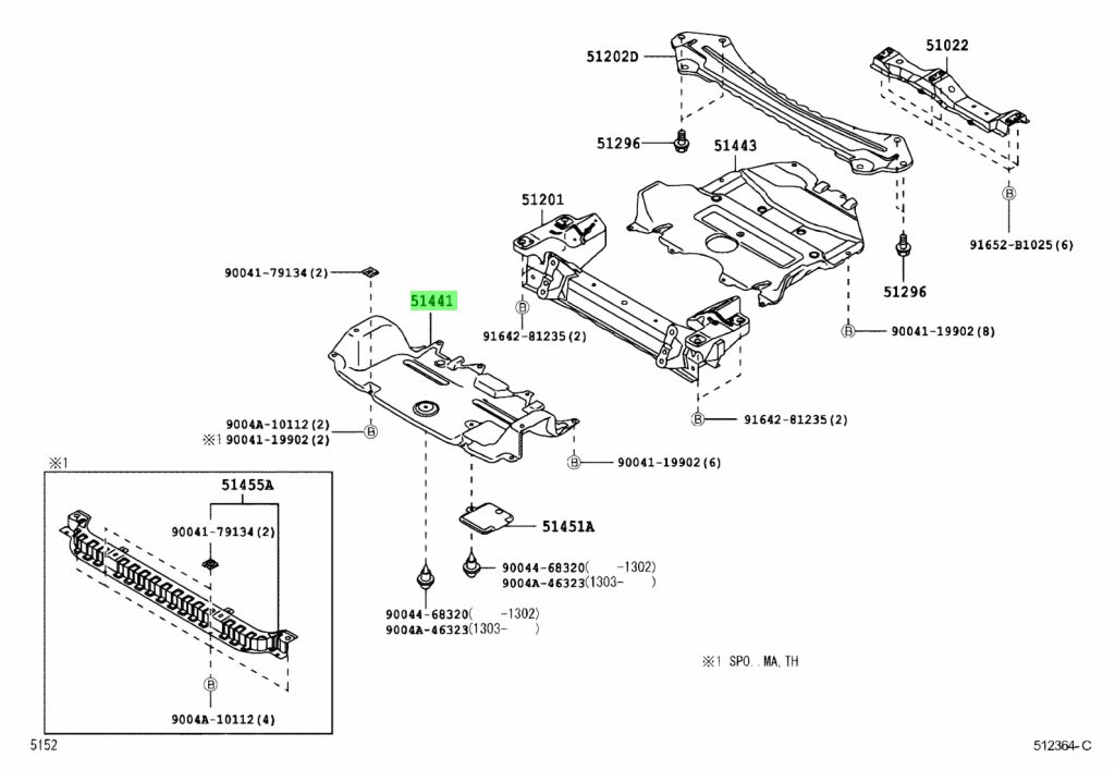Buy Genuine Toyota 51441BZ150 (51441-BZ150) Cover, Engine Under, No.1 ...