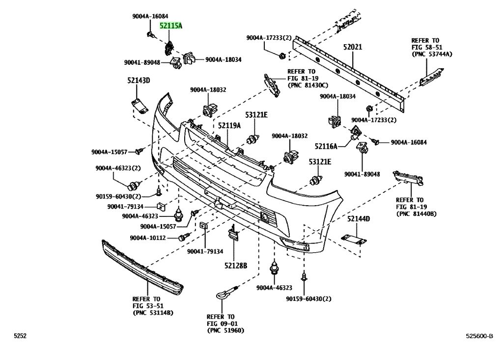 Buy Genuine Toyota 52115BZ290 (52115-BZ290) Support, Front Bumper Side ...