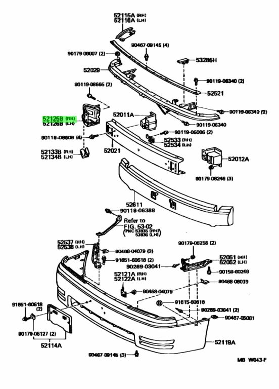 Buy Genuine Toyota 5212533020 (52125-33020) Extension, Front Bumper ...