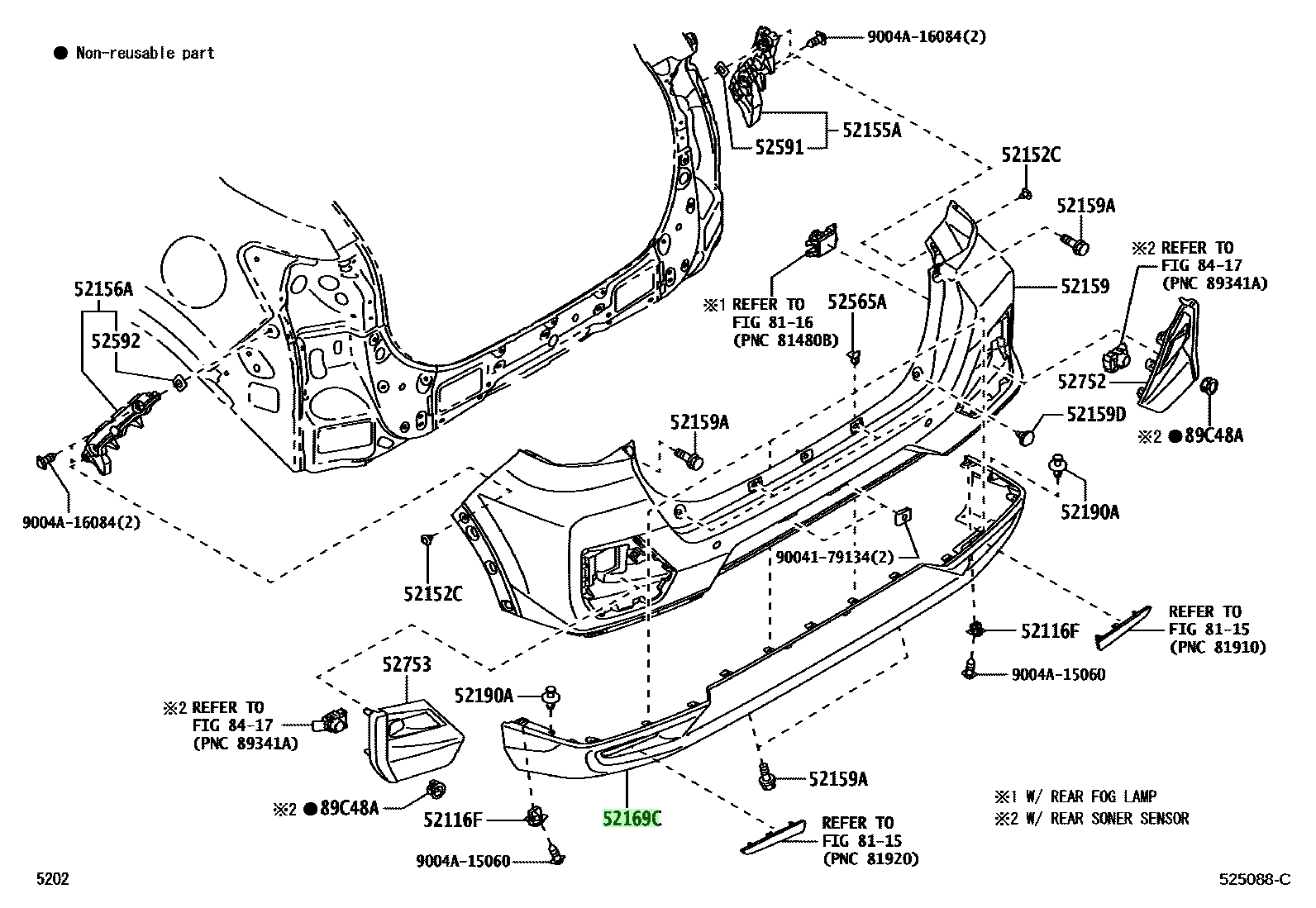 Buy Genuine Toyota 52169BZ060 (52169-BZ060) Cover, Rear Bumper, Lower ...