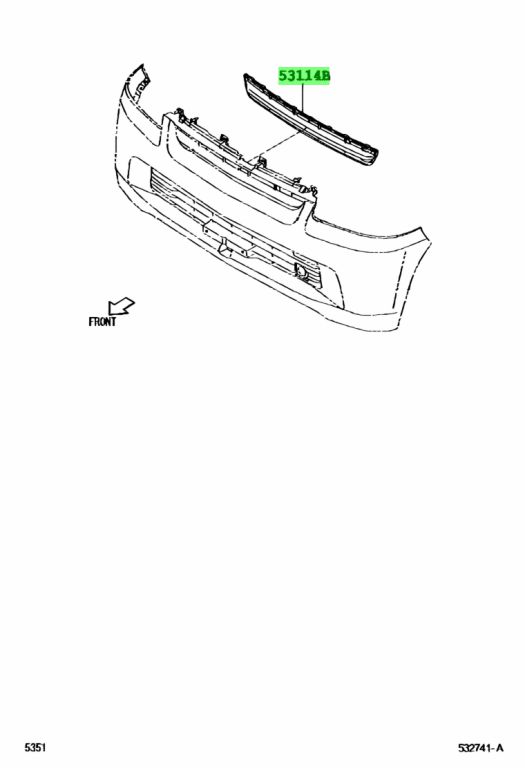 Buy Genuine Toyota 53114BZ010 (53114-BZ010) Grille, Radiator, Upper ...