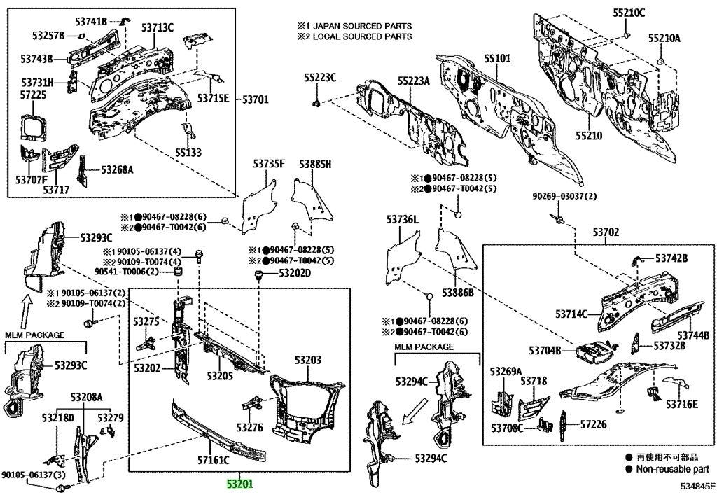 Buy Genuine Toyota 53201KK210 (53201-KK210) Support Sub-Assy, Radiator ...
