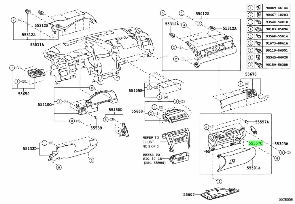 Buy Genuine Toyota 5505420020 (55054-20020) Damper, Glove Compartment ...