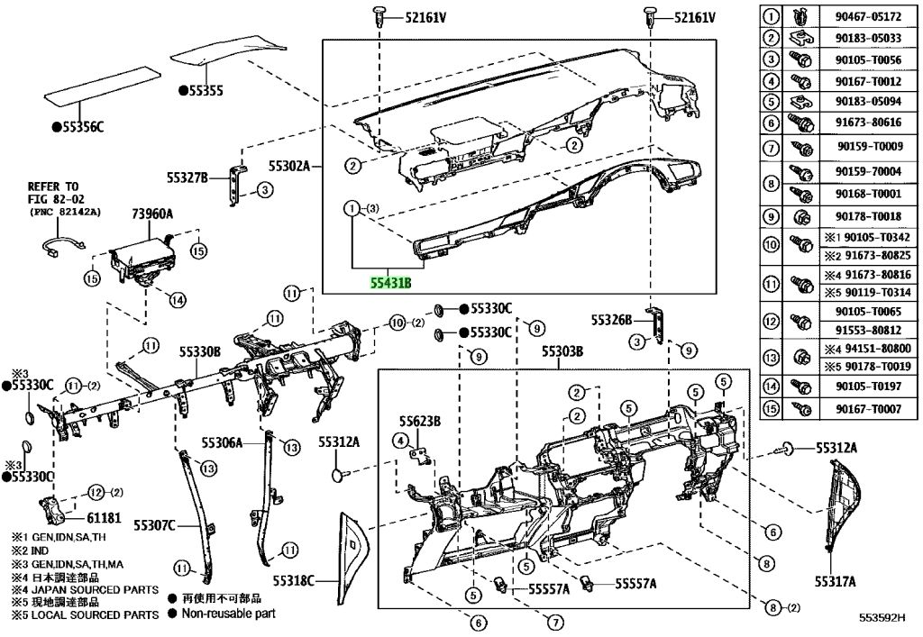 Buy Genuine Toyota 55431KK110 (55431-KK110) Panel, Instrument Panel ...