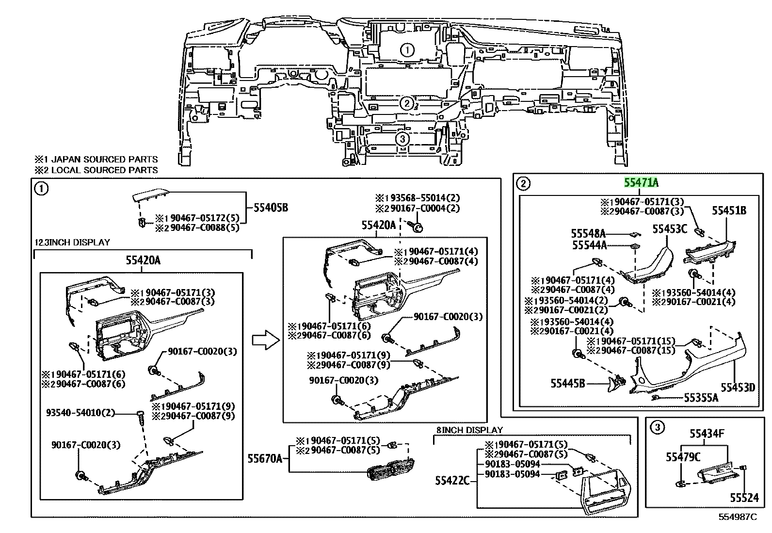 Buy Genuine Toyota 554710E110E1 (55471-0E110-E1) Ornament, Instrument ...