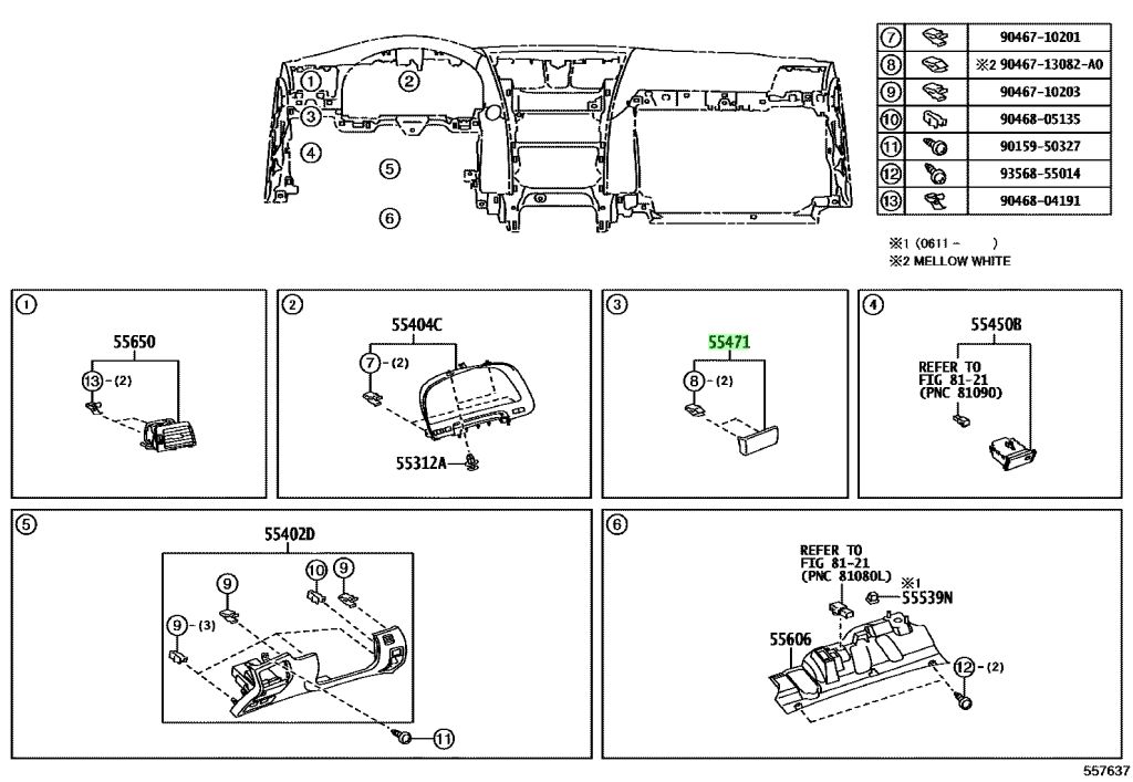 Buy Genuine Toyota 5547150010E0 (55471-50010-E0) Moulding, Instrument ...