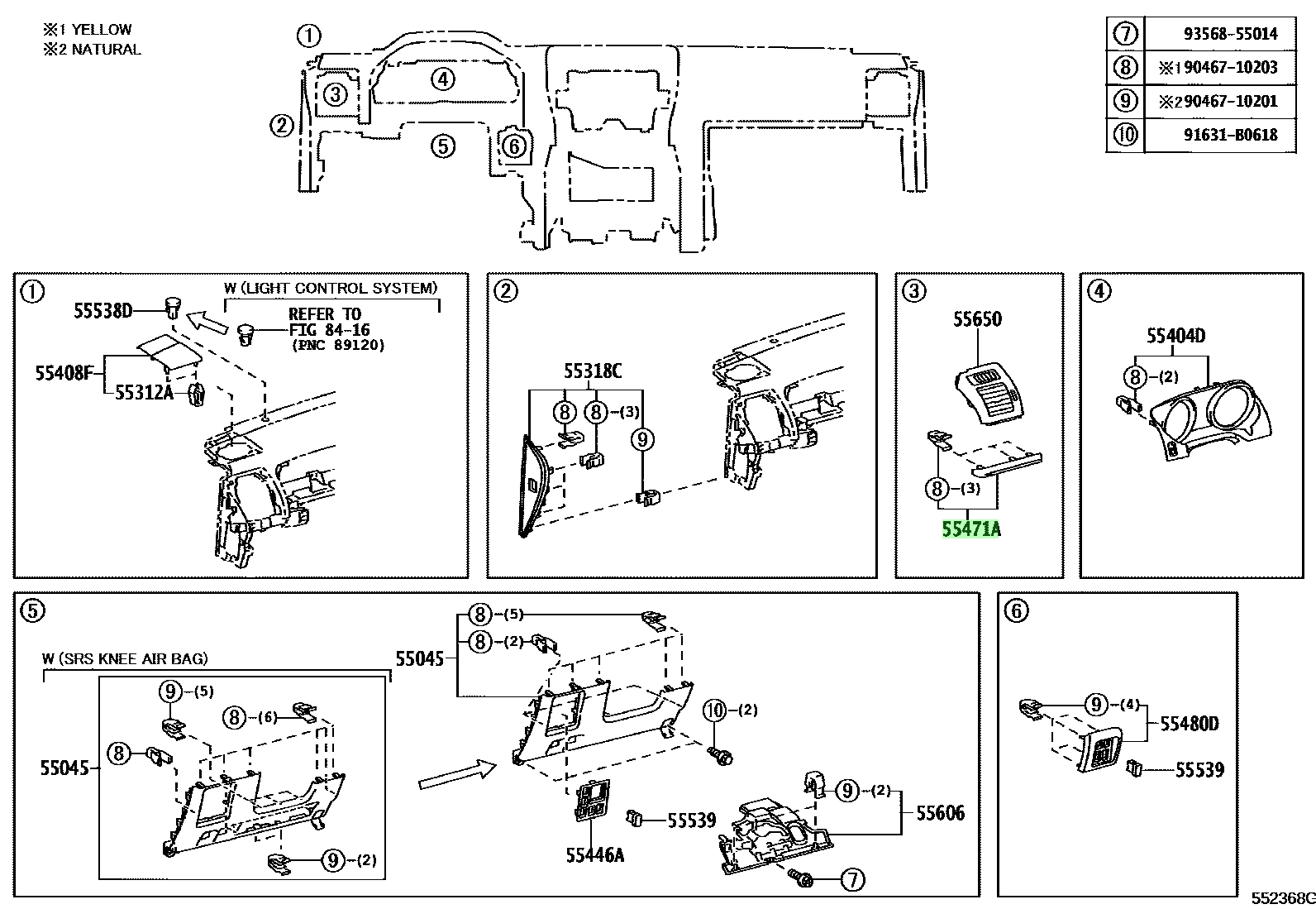 Buy Genuine Toyota 5547160340 (55471-60340) Ornament, Instrument ...