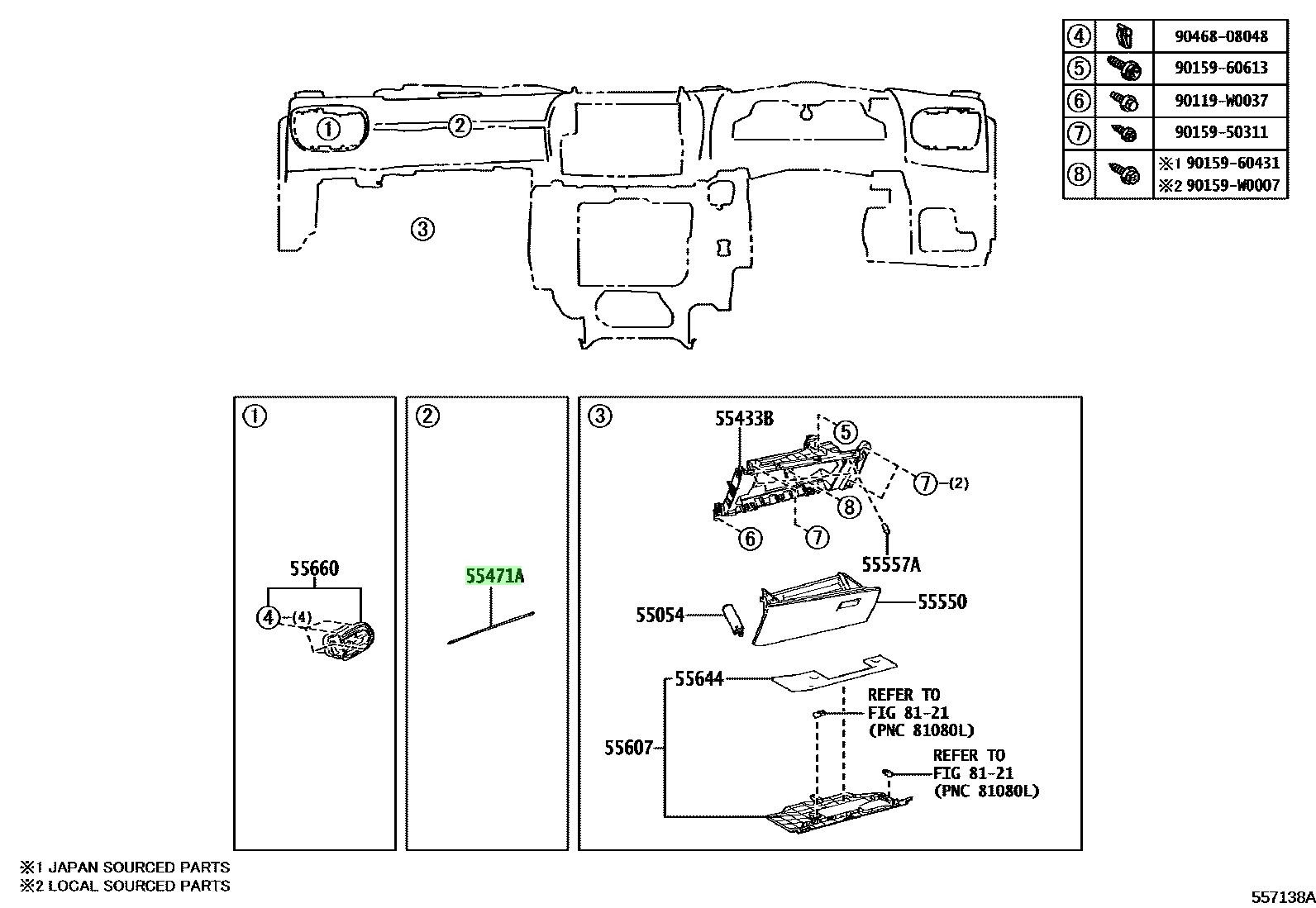 Buy Genuine Toyota 55471K0070J0 (55471-K0070-J0) Ornament, Instrument ...