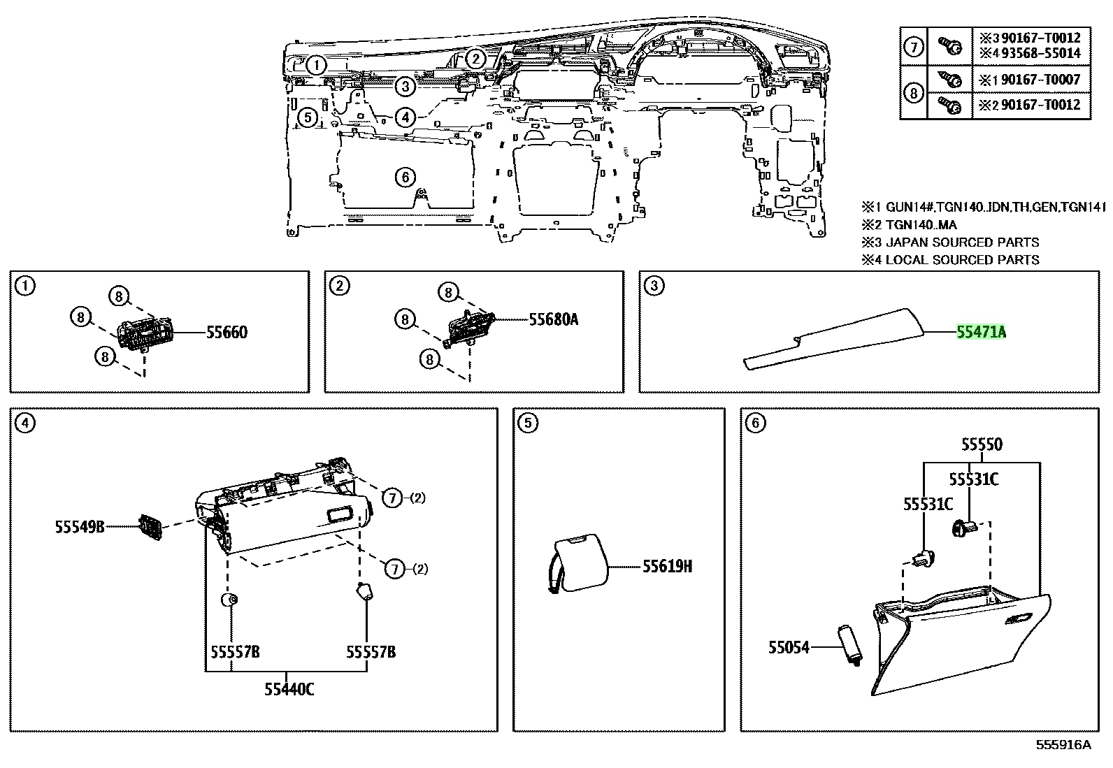 Buy Genuine Toyota 55471KK010E0 (55471-KK010-E0) Ornament, Instrument ...