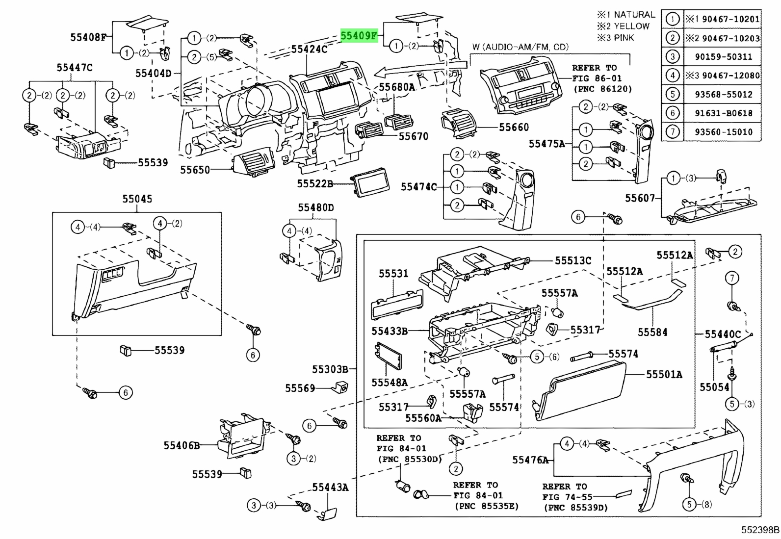 Buy Genuine Toyota 5547335031C0 (55473-35031-C0) Panel Sub-Assy ...
