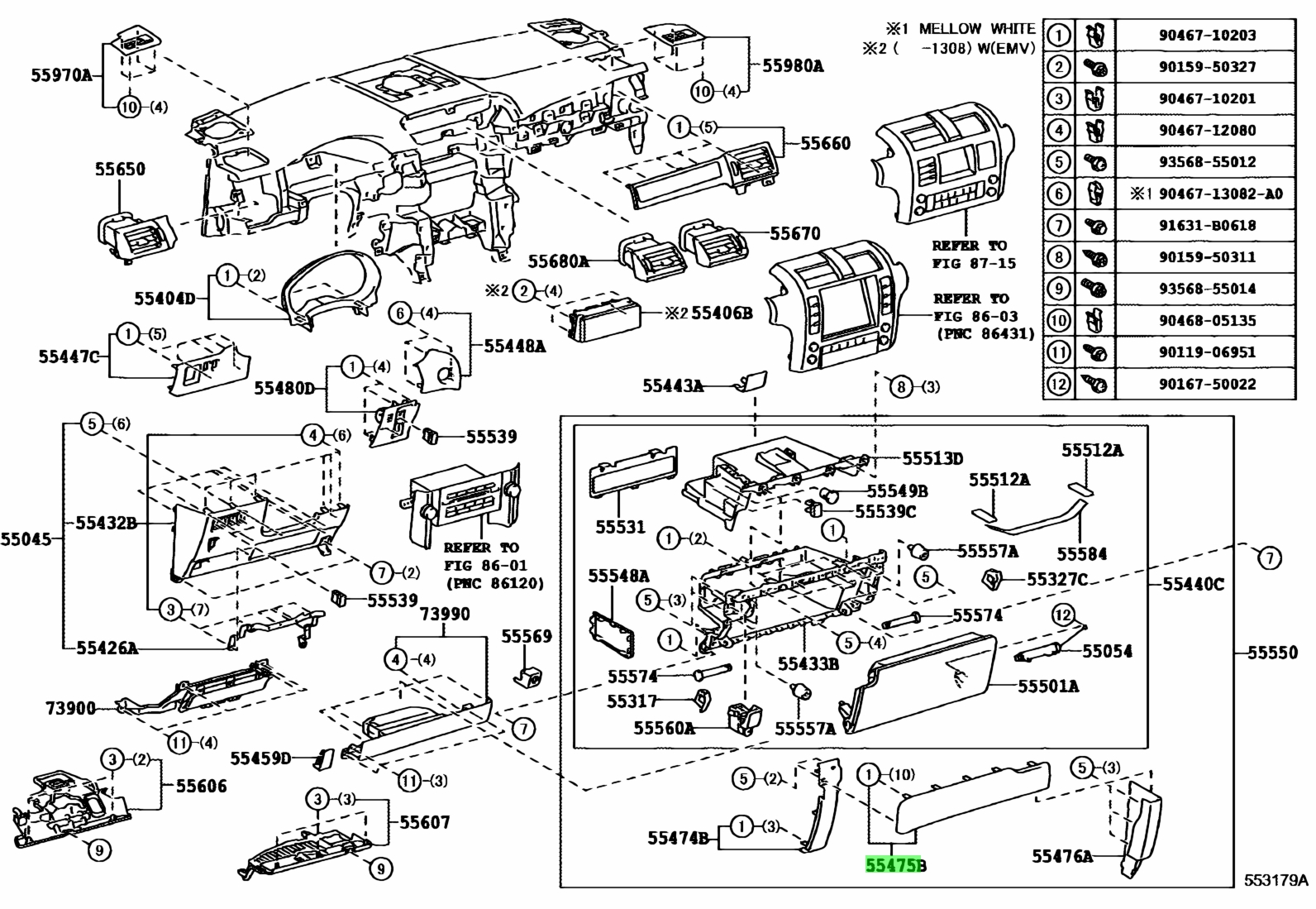 Buy Genuine Toyota 5547560130E3 (55475-60130-E3) Garnish, Instrument ...