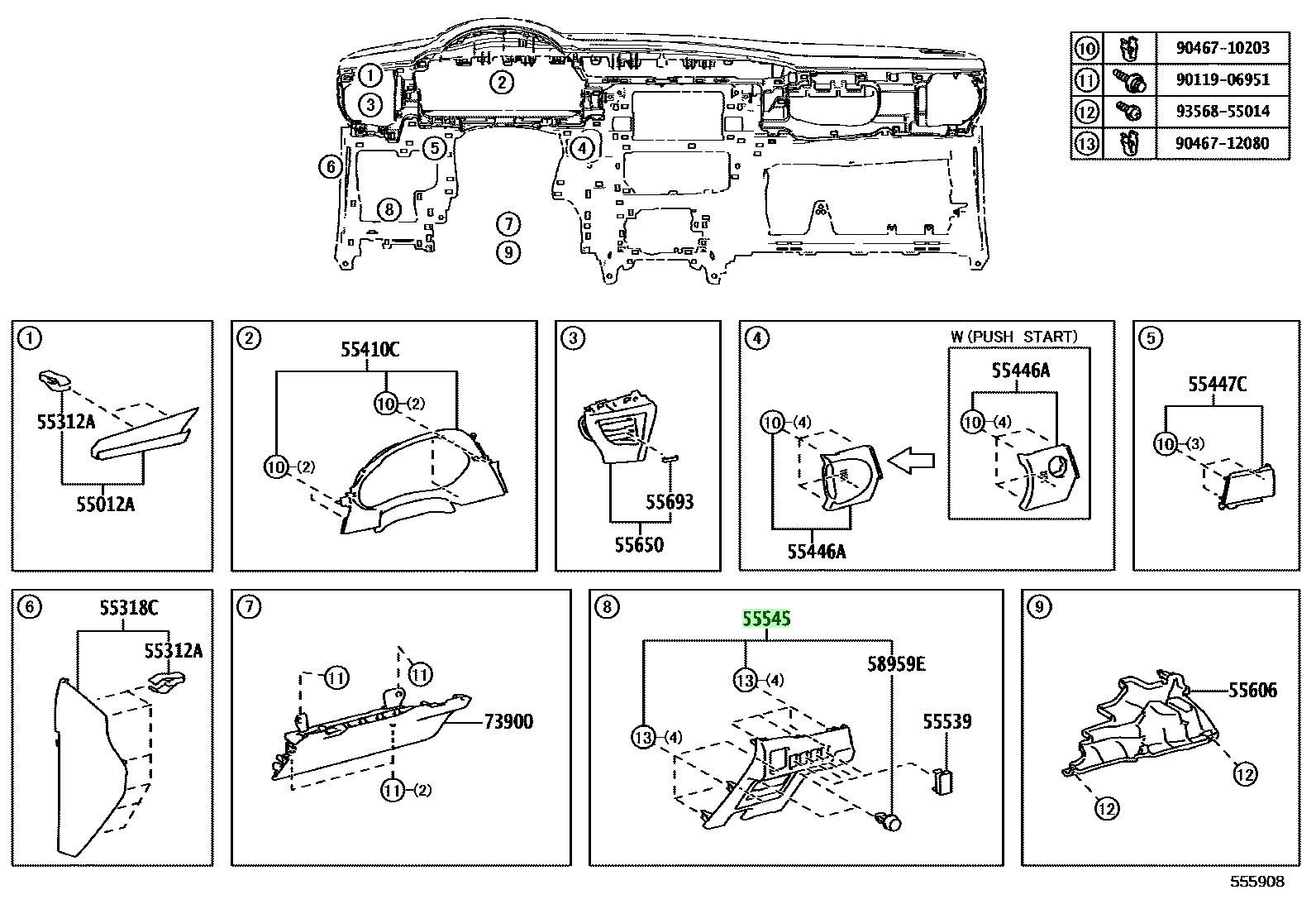 Buy Genuine Toyota 5554502150C0 (55545-02150-C0) Cover, Fuse Box ...