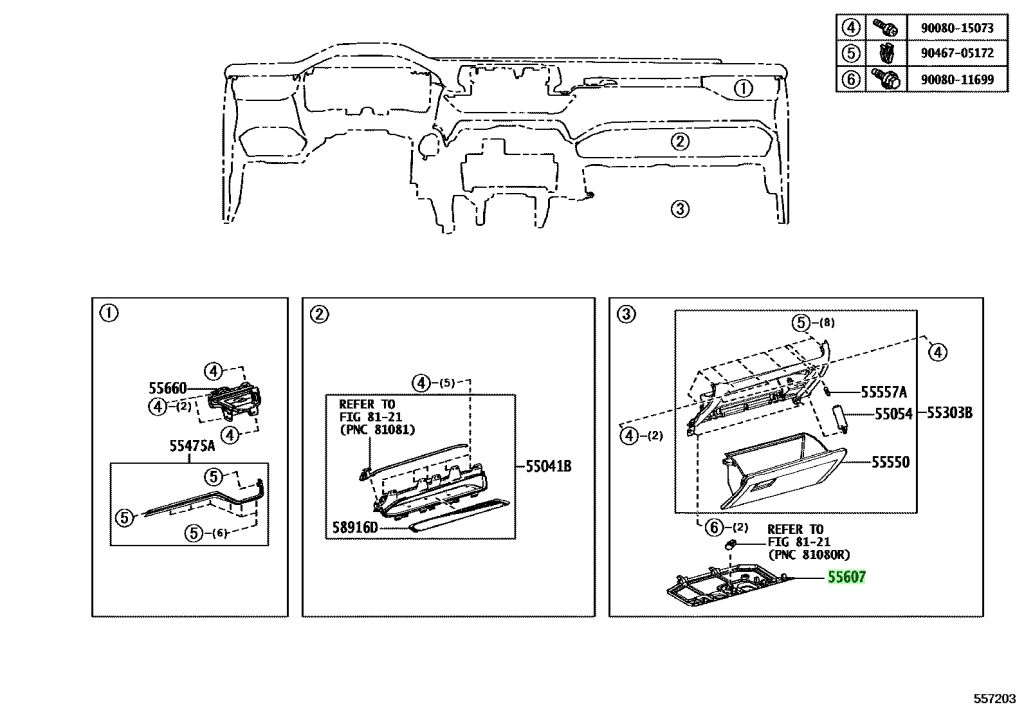 Buy Genuine Toyota 556070R060 (55607-0R060) Cover Sub-Assy, Instrument ...