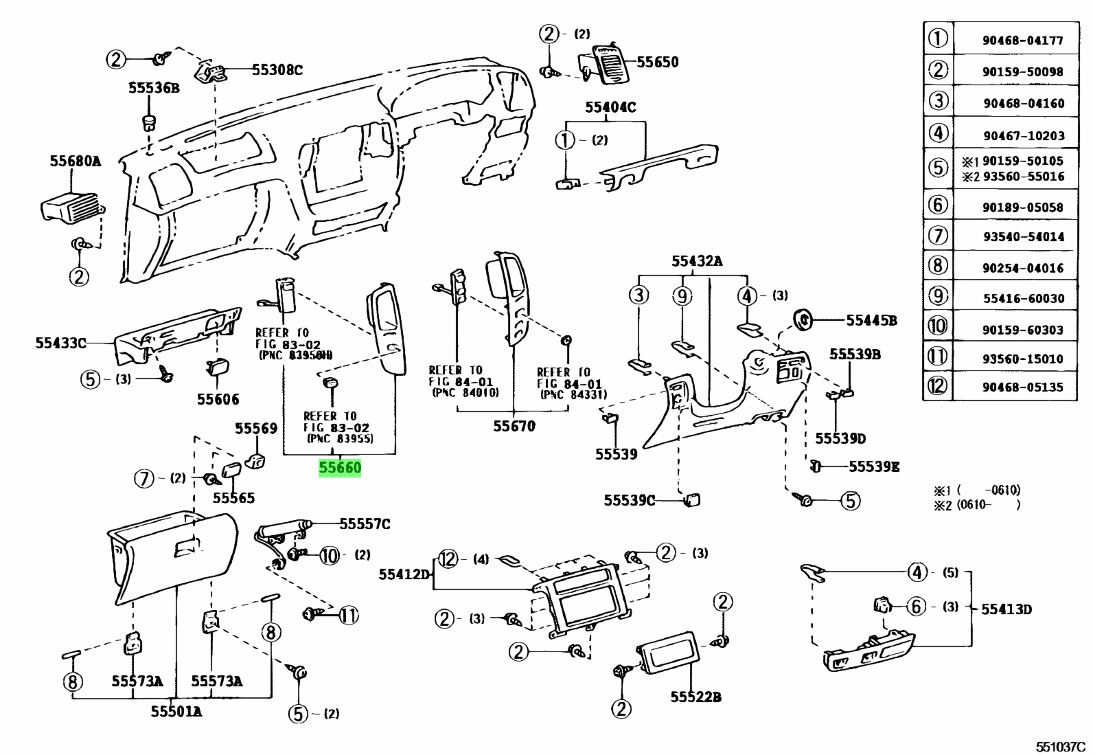 Buy Genuine Toyota 5566060200 (55660-60200) Register Assy, Instrument ...
