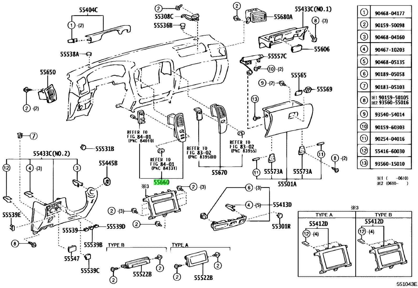 Buy Genuine Toyota 5566060220 (55660-60220) Register Assy, Instrument ...
