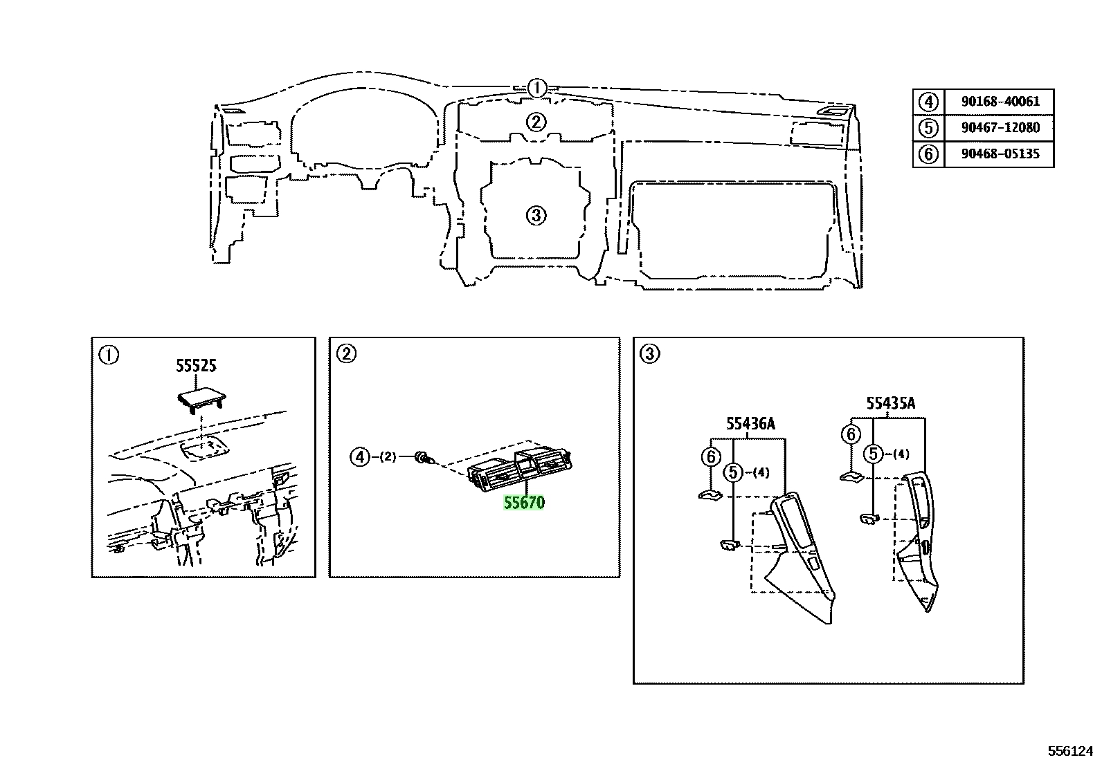 Buy Genuine Toyota 556700N010 (55670-0N010) Register Assy, Instrument ...
