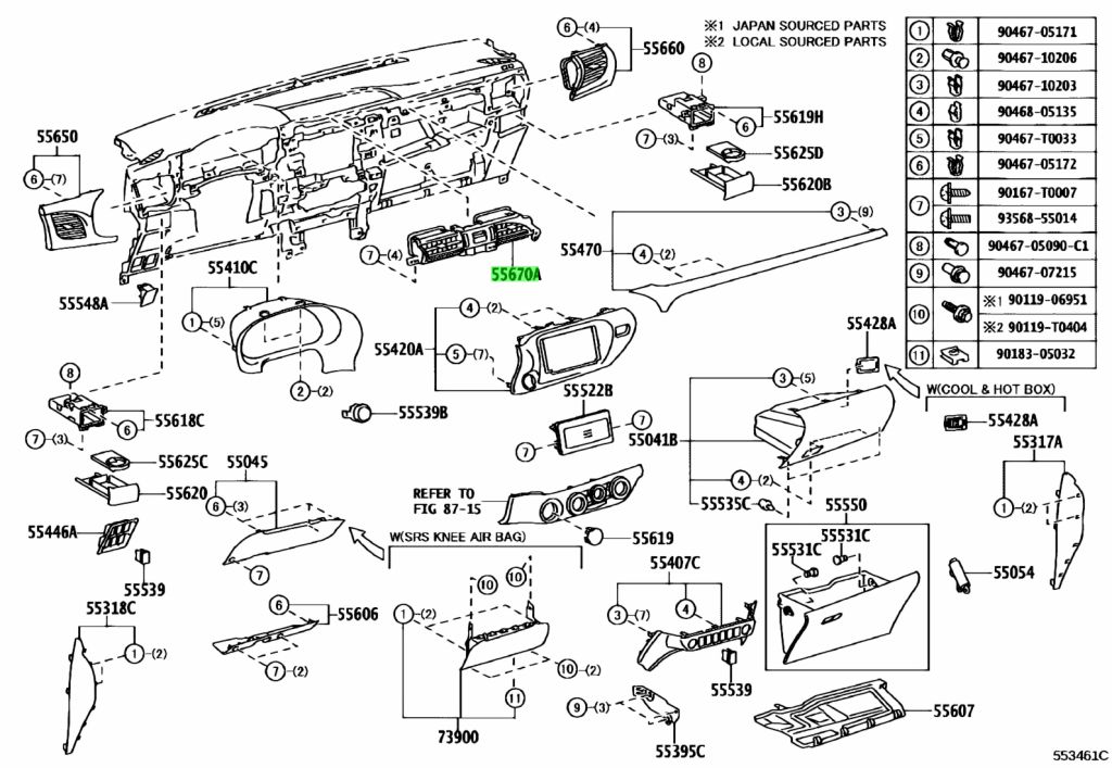 Buy Genuine Toyota 55670KK060 (55670-KK060) Register Assy, Instrument ...