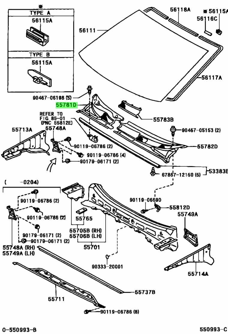 Купить Toyota 5578152010 (55781-52010) Накладка Кузова Пластиковая ...