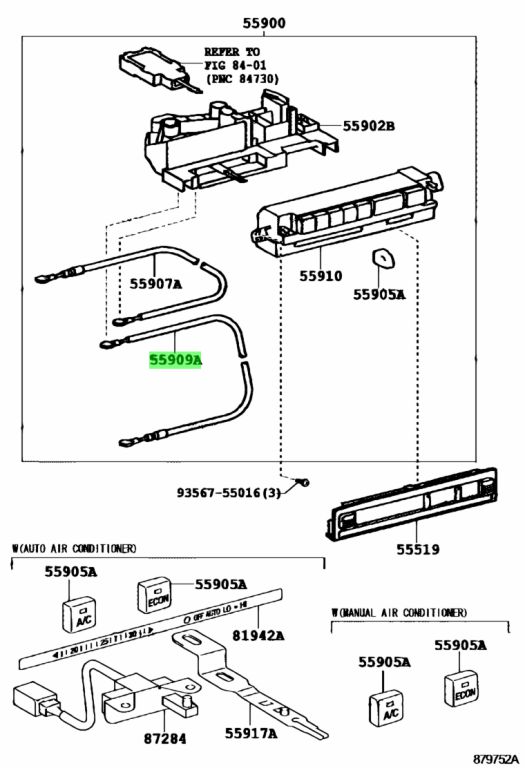 Купить Toyota 5590920070 (55909-20070) Cable Sub-Assy, Airmix Damper ...