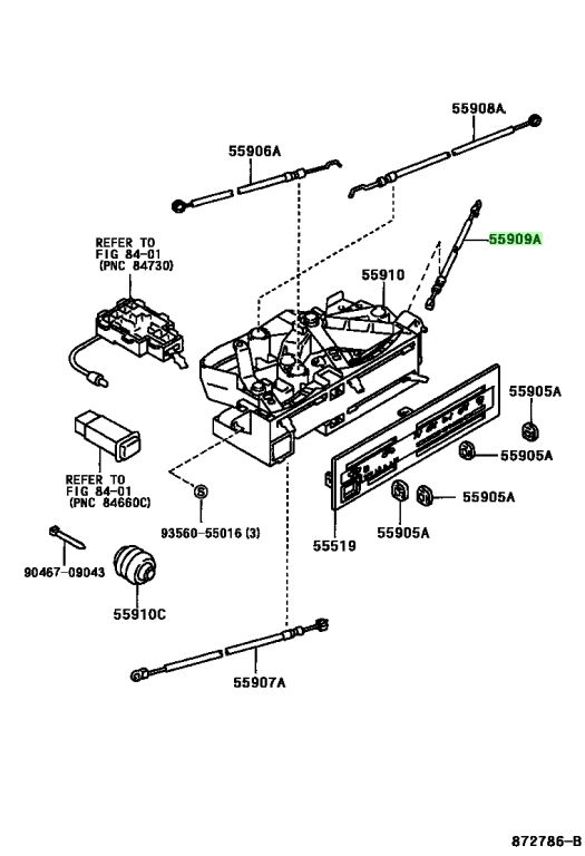 Buy Genuine Toyota 5590935120 (55909-35120) Cable Sub-Assy, Airmix ...