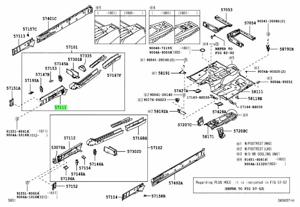 Buy Genuine Toyota 57111BZ211 (57111-BZ211) Member, Front Side, Rh ...