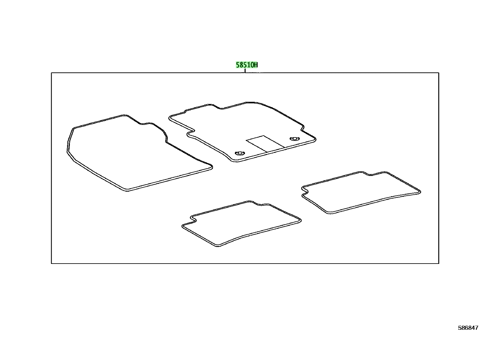 Buy Genuine Toyota 58500YY590C0 (58500-YY590-C0) Mat Assy, Floor ...