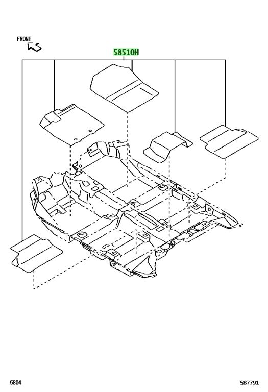 Buy Genuine Toyota 58510BZX80 (58510-BZX80) Mat Assy, Floor. Photos ...